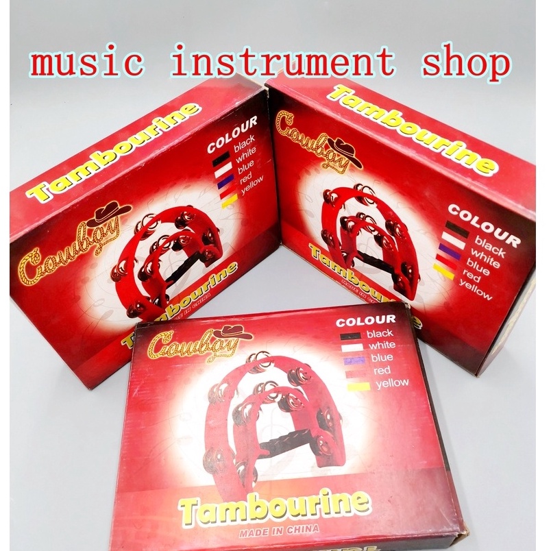 Jual 22LANGSUNG KIRIM tamborin Cowboy double ring kecrekan tamborine ...
