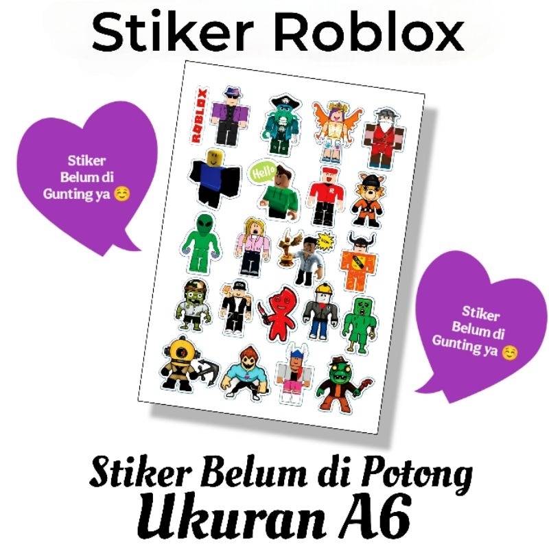 Jual STIKER ROBLOX / STIKER BELUM DIPOTONG BAHAN VINYL UKURAN A6 ...