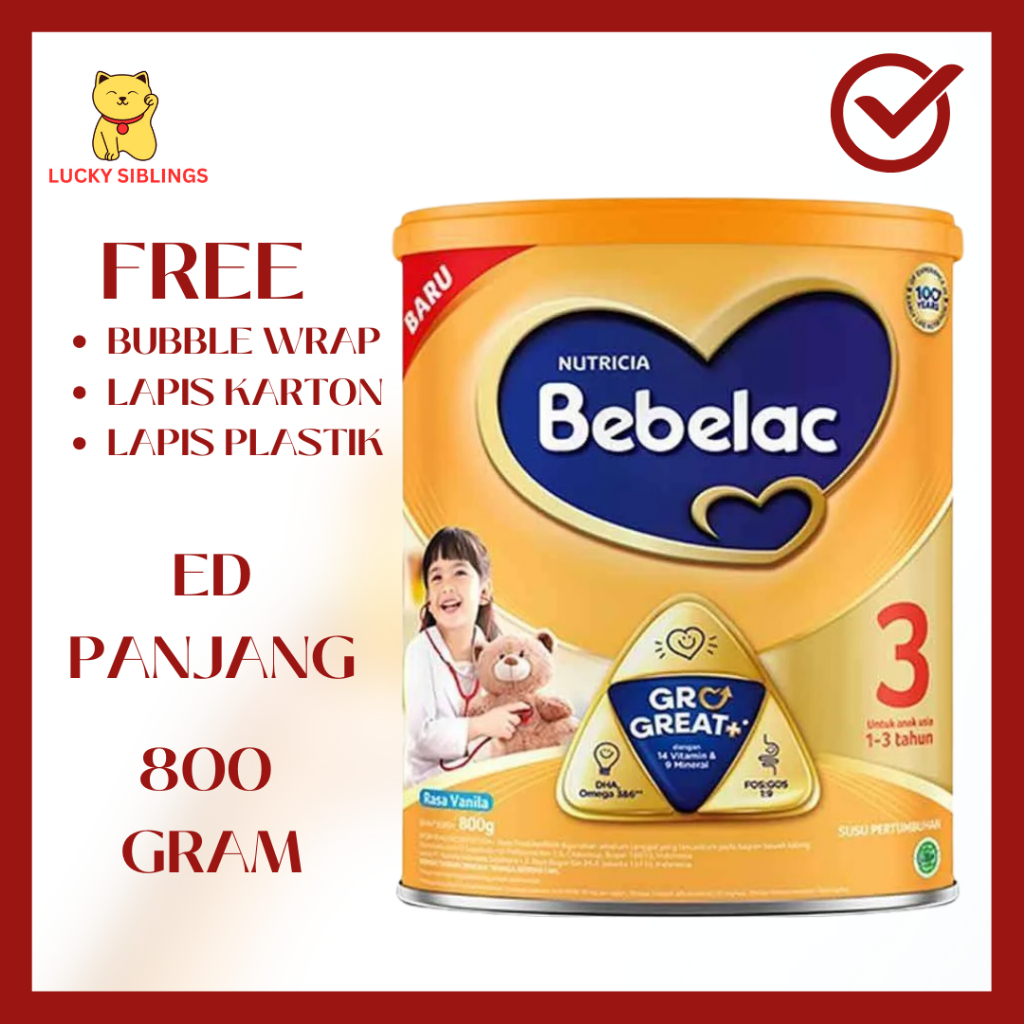 Jual Bebelac 3 GroGreat+ Rasa Vanila Madu Susu Pertumbuhan Anak 1-3 ...