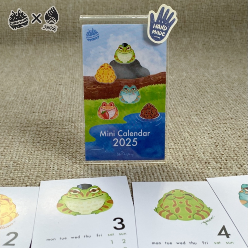 Jual SketchiMerch - Pacman Mini Calendar 2025 / Mini Desk Calendar ...