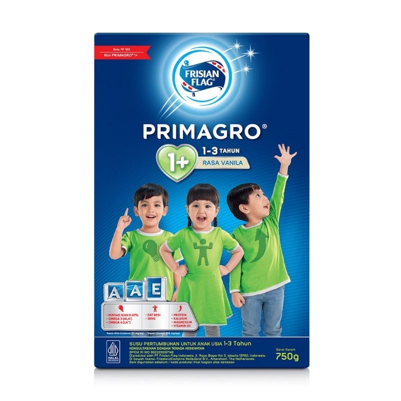 Jual Frisian Flag Primagro 1+Vanila 750g, Untuk anak usia 1-3tahun. | Shopee Indonesia