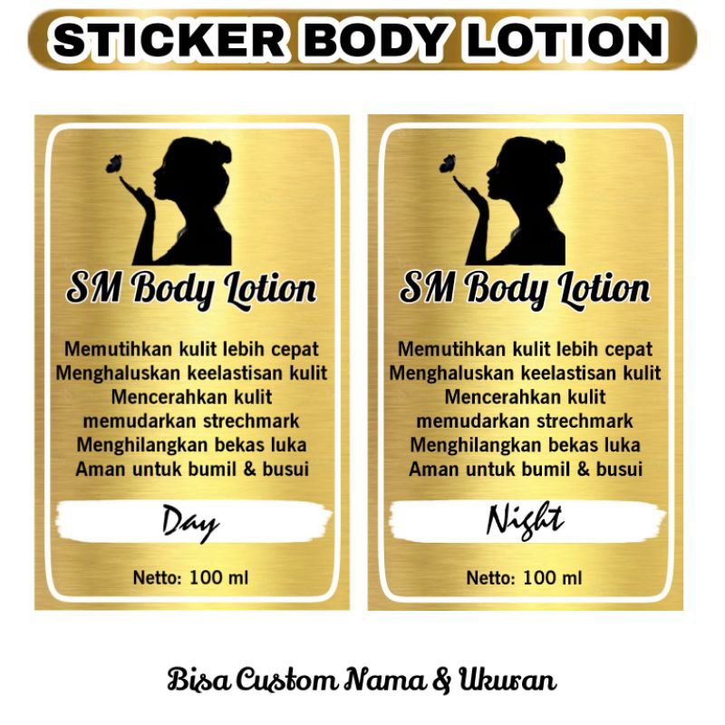 Jual (ISI 100 PCS) STICKER HAND BODY LOTION CUSTOM | Shopee Indonesia