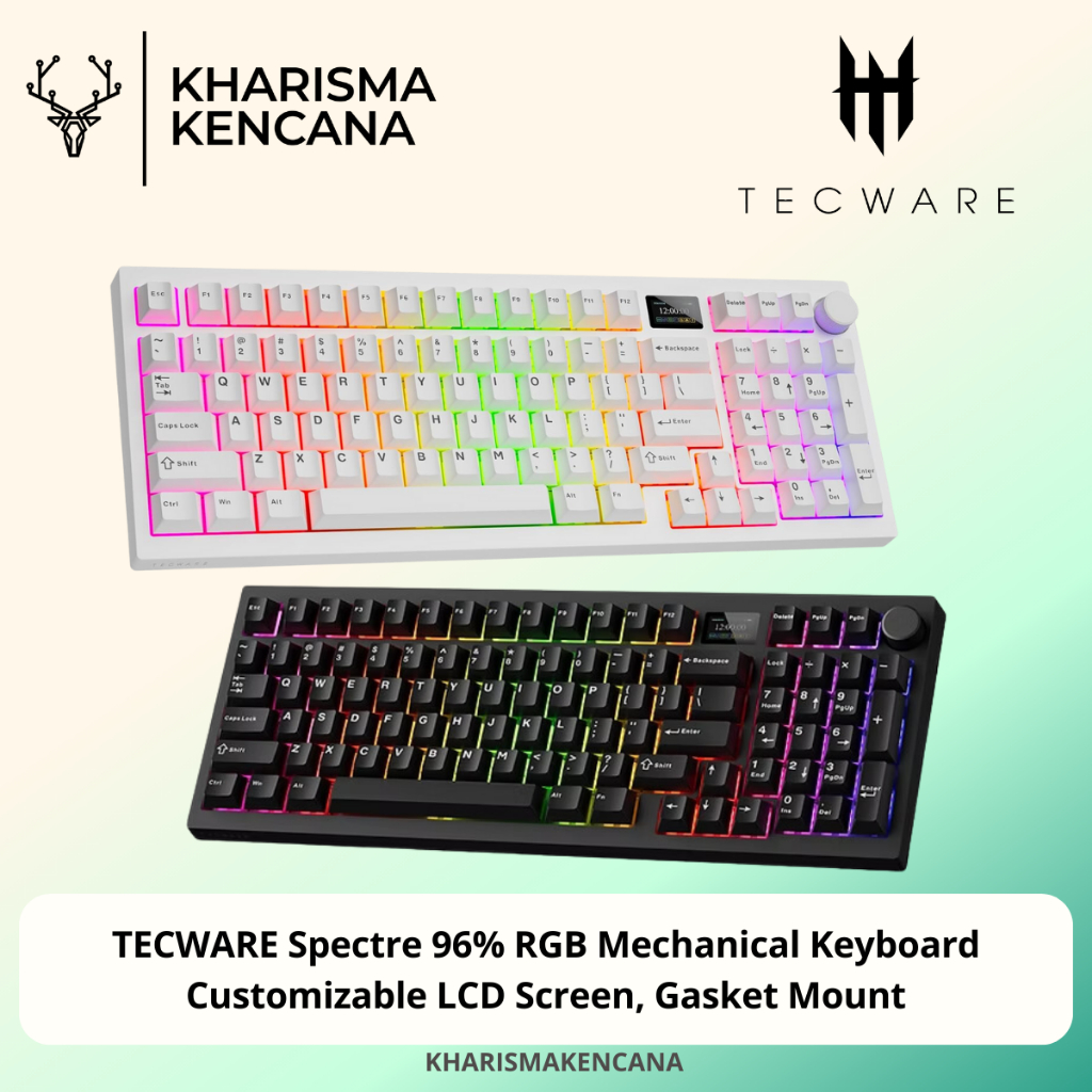 Jual TECWARE Spectre 96% RGB Mechanical Keyboard Customizable LCD ...