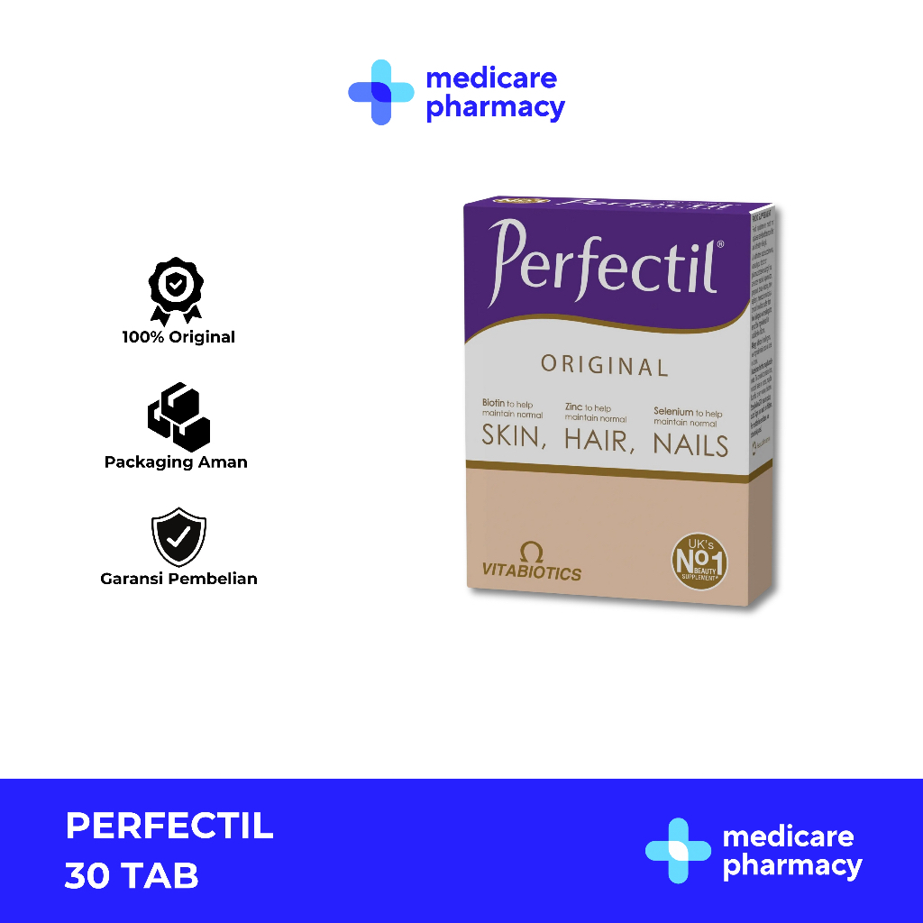 Jual PERFECTIL SKIN HAIR AND NAILS SUPPLEMENT 30 TAB | Shopee Indonesia