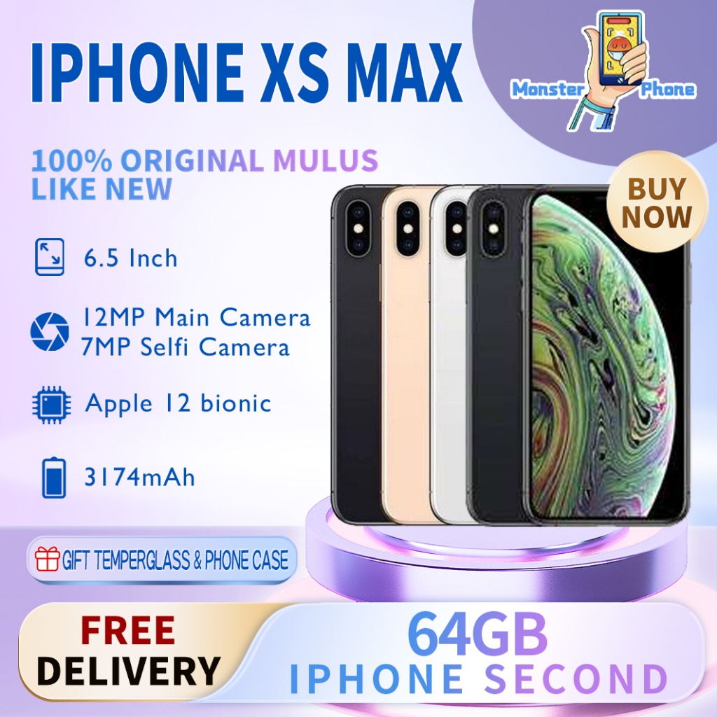 Jual iPhone Xs Max 64GB Second/BEKAS Original100% EX-INTER All Sim ...