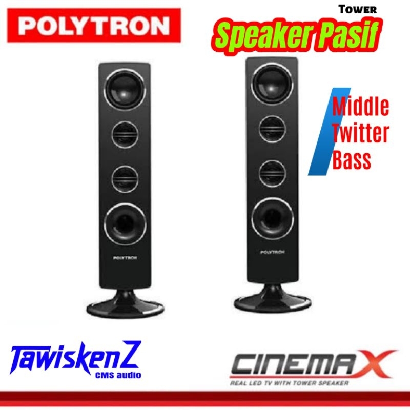 Jual Speaker Tower Polytron, speaker pasif tv Polytron series 24-43inch ...