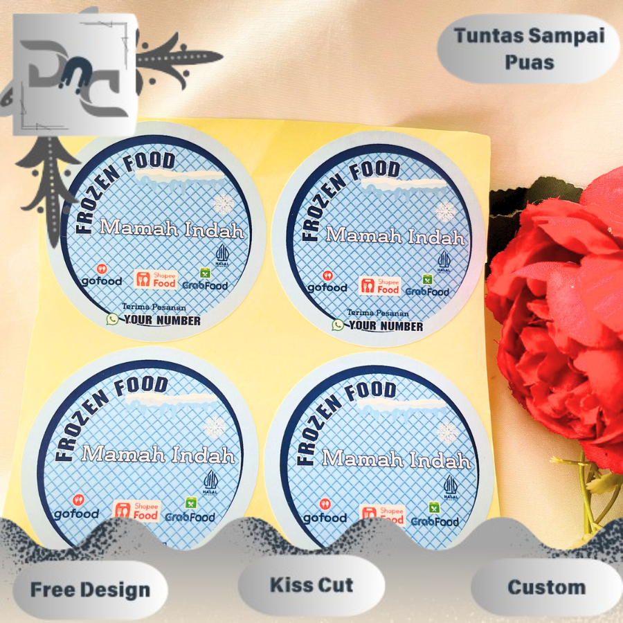 Jual 5-8 Dnd Sticker Label Makanan Beku Free Desain Produk Frozen Food ...