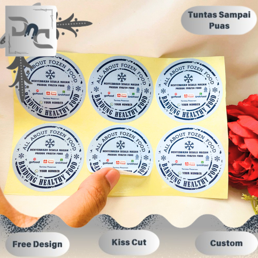 Jual Sticker Print Cetak Stiker Frozen Food Label Makanan Beku Logo ...