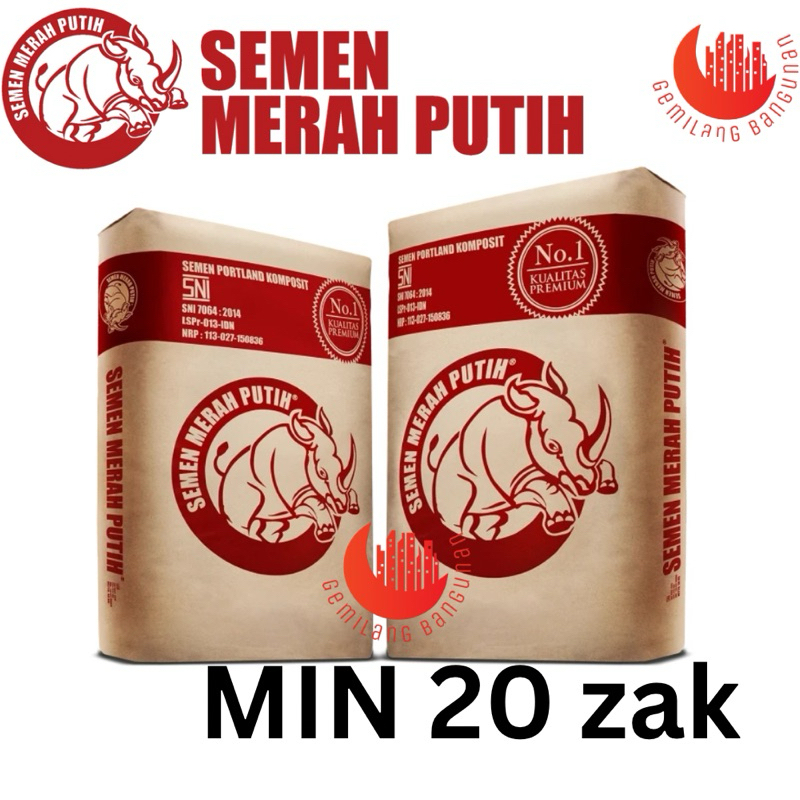 Jual Semen MERAH PUTIH 50kg 20 zak / Free Ongkir SINGKAWANG | Shopee Indonesia