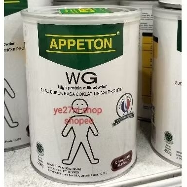 Jual Appeton WG susu bubuk rasa Coklat Tinggi Protein 450gr | Shopee ...