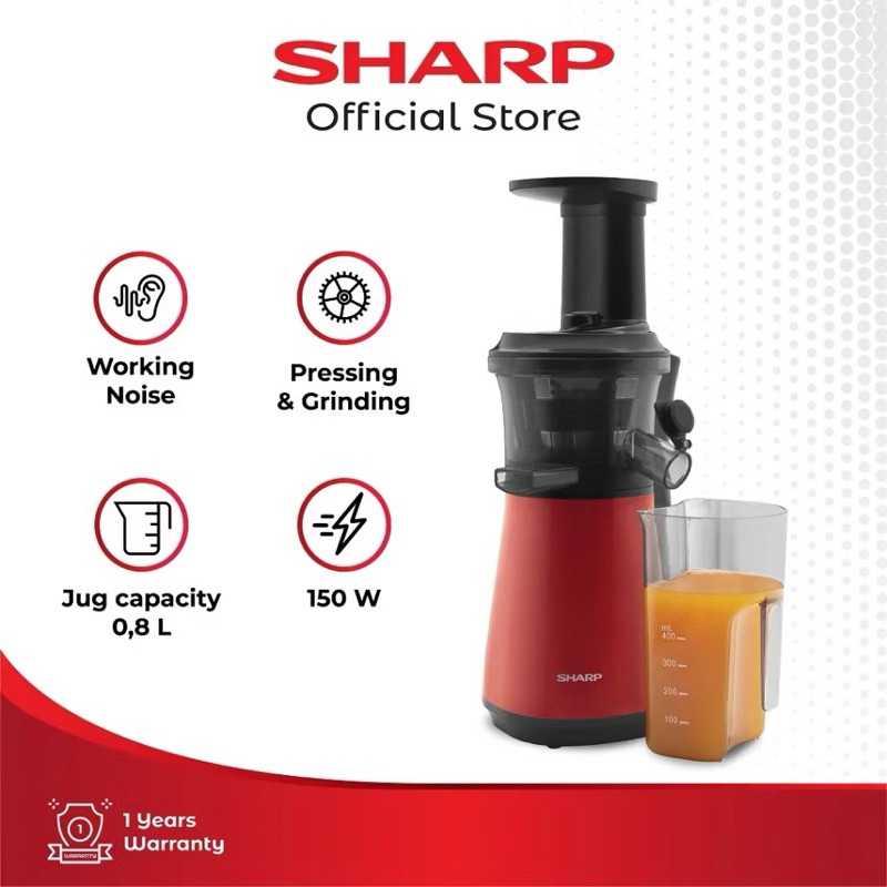 Jual Slow Juicer SHARP EJ-C20Y-RD Original Free Packing Kayu | Shopee Indonesia
