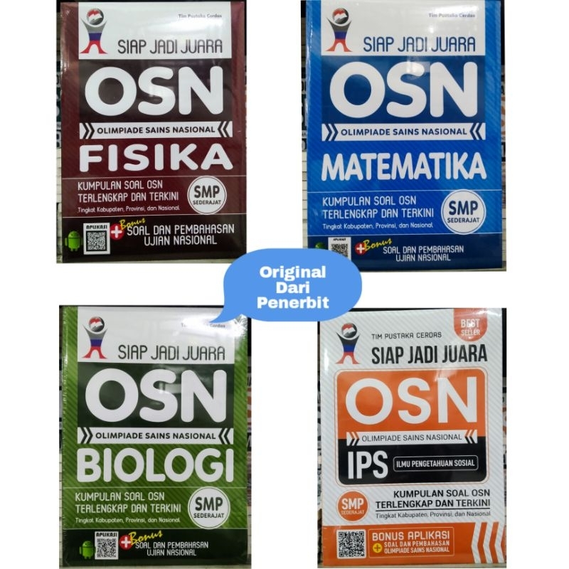 Jual Original Siap Jadi Juara OSN Olimpiade Sains Nasional Matematika IPS Biologi Fisika SMP ...