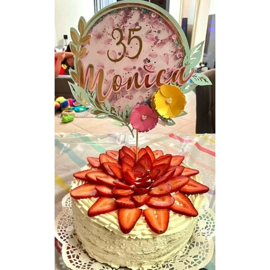 Jual Round Cake Toppers 3D dan Lampu LED/Dekorasi ulang tahun anak tema ...