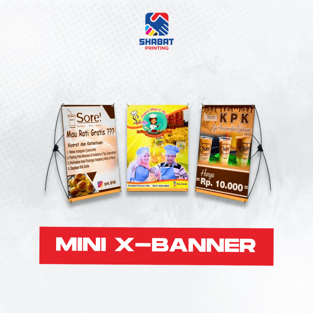 Jual Cetak Mini X Banner Custom 31 x 41 cm | Shopee Indonesia