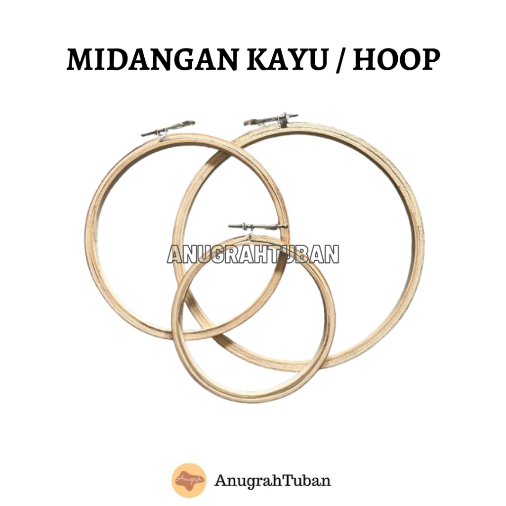 Jual Midangan Kayu / Hoop / Pemidang / Embroidery hoop / Alat Sulam ...