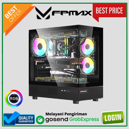Jual FPMAX Crystal Z8 - Casing PC ATX | CPU PC Case Gaming 3FAN RGB ...