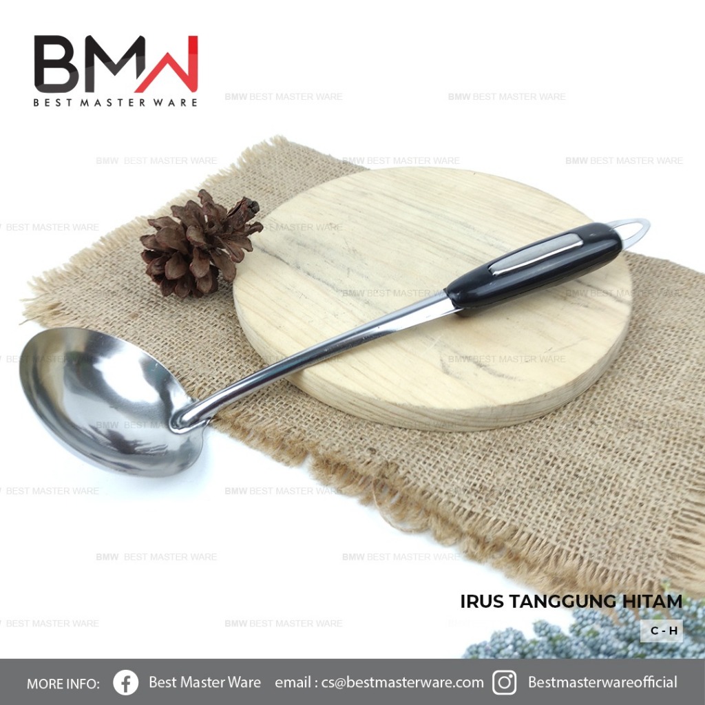 Jual Sendok Sayur Stainless Irus Tanggung Hitam Centong Sayur | Shopee ...