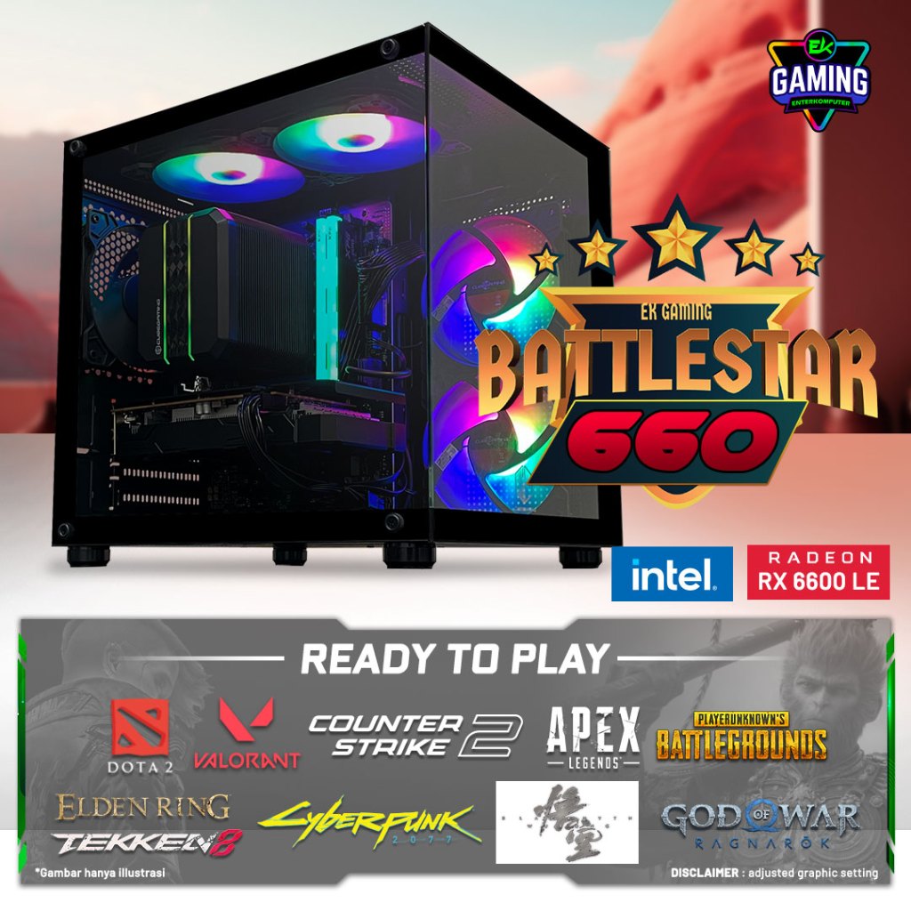 Jual PC Rakitan EK Gaming BattleStar 660 - Core i5 RX 6600 - Enter Komputer | Shopee Indonesia