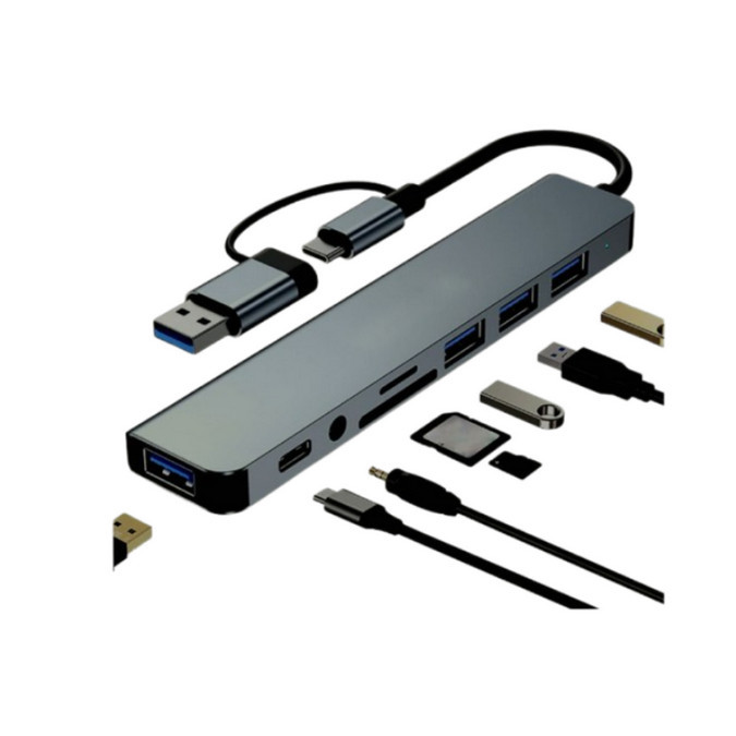 Jual HEATZ 8 in 1 Multiport Hub | ZU08 | Shopee Indonesia