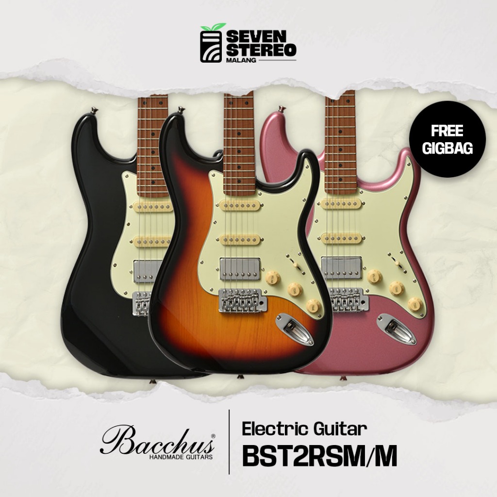 Jual Bacchus BST-2RSM BST2RSM/M HSS Roasted Maple Stratocaster Model ...
