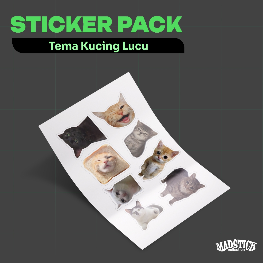 Jual STICKER PACK KUCING / STICKER CAT / STICKER MEME / STICKER HEWAN ...