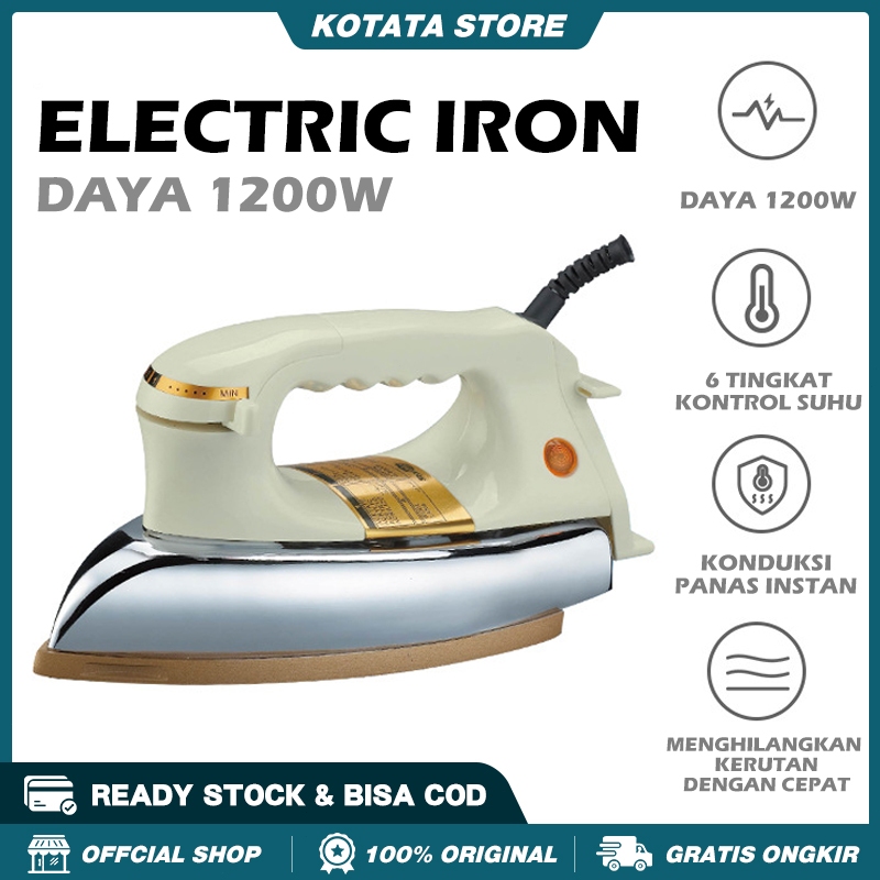 Jual [Ada stock]Electric Iron/Setrika/DAYA 1200W/setrika pakaian iron ...