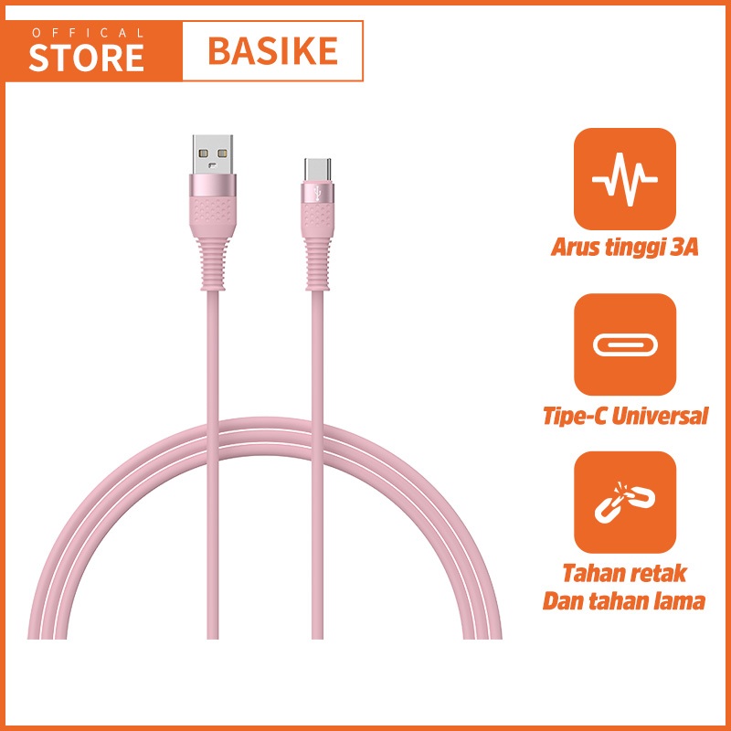 Jual BASIKE Kabel Data iPhone Fast Charging Lightning Type C Micro ...