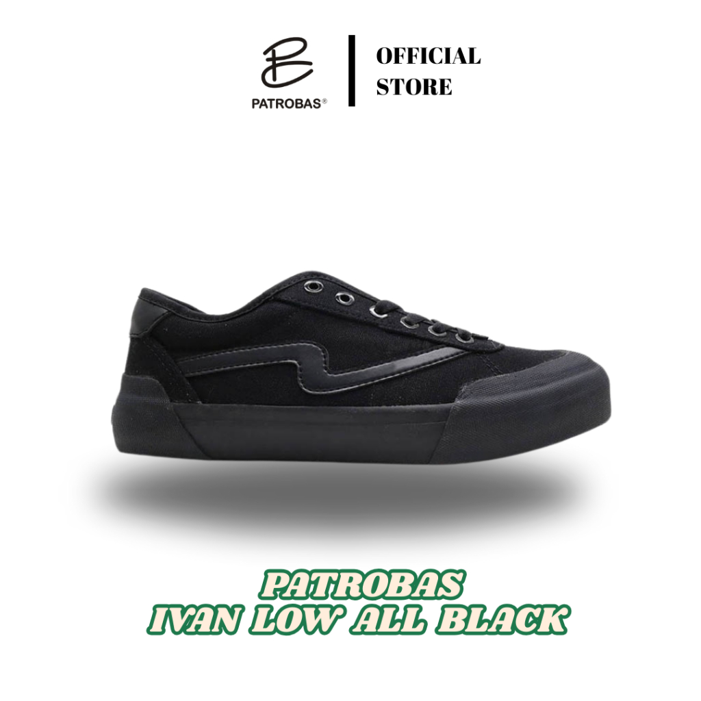Jual Patrobas Ivan Low All Black Original Made in indonesia | Shopee ...