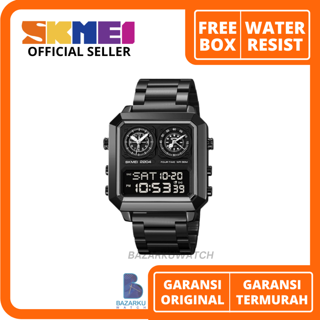 Jual Jam Tangan Pria Skmei 2204 Jam Tangan Rantai Pria Jam Skmei Pria ...