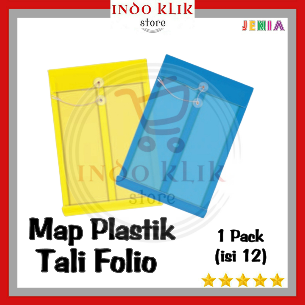 Jual Map Plastik Kancing Punggung Tali Kancing / Map Plastik Folio ...
