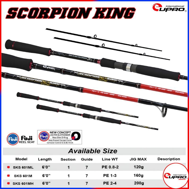 Jual EUPRO SCORPION KING SKS601-SKC601 SPINNING-OVERHEAD | SLOW JIGGING ...