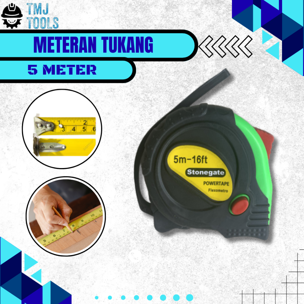 Jual Meteran 5M Alat Ukur Pengukur Dimensi Tukang Meteran 5 M Measuring ...