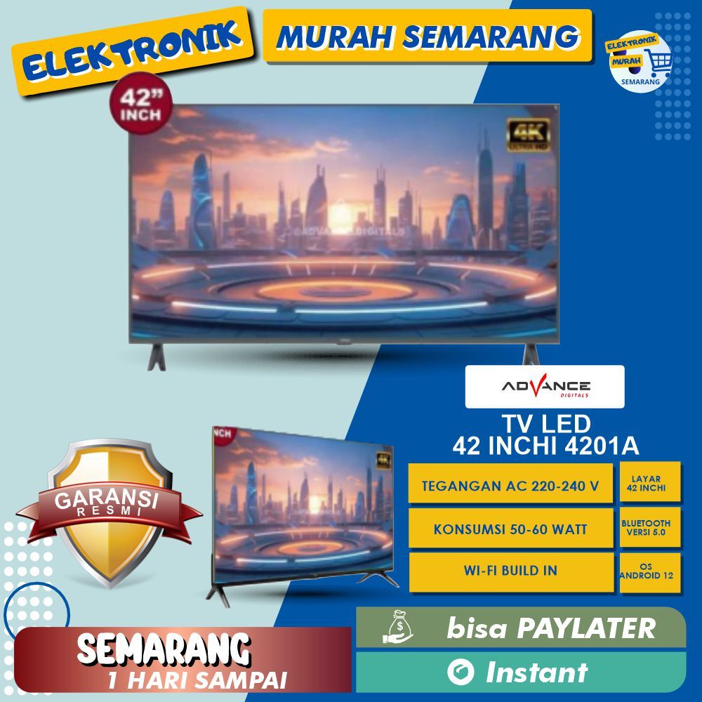 Jual ADVANCE SMART LED TV 42 INCH ADV-4201A PANEL LG | Shopee Indonesia