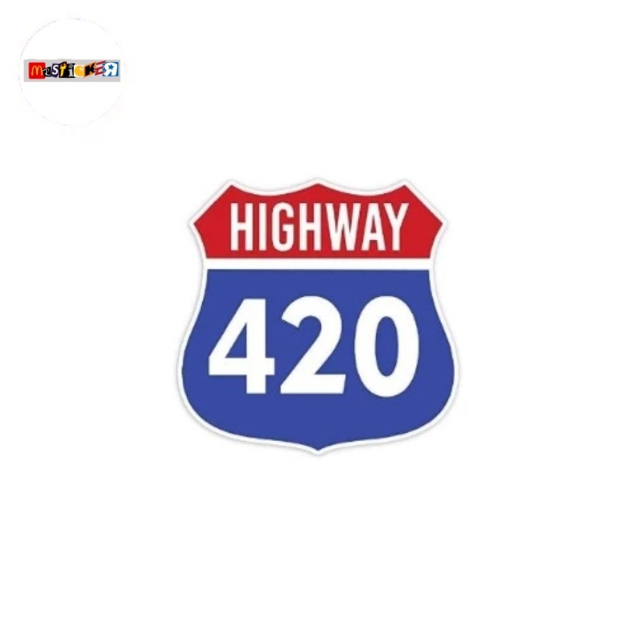 Jual sticker Highway 420 logo sign diecut stiker fourtwenty | Shopee ...