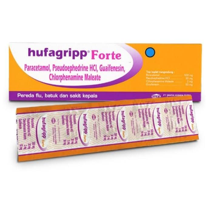 Jual Hufagrip forte untuk batuk flu per strip isi 10 tablet | Shopee ...