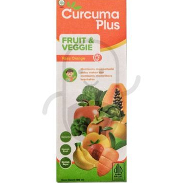 Jual CURCUMA PLUS FRUIT & VEGGIE RASA JERUK SIRUP 100 ML | Shopee Indonesia