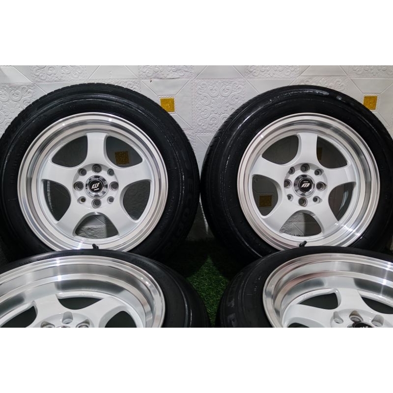 Jual VELG MOBIL BEKAS WORK MEISTER R15 MULUS + BAN LEBAR 7/8 CELONG ...