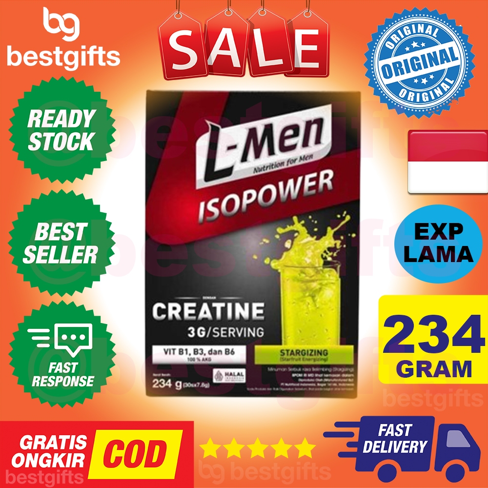 Jual L-MEN L MEN ISOPOWER CREATINE SUPLEMEN MINUMAN CREATIN 3G ...