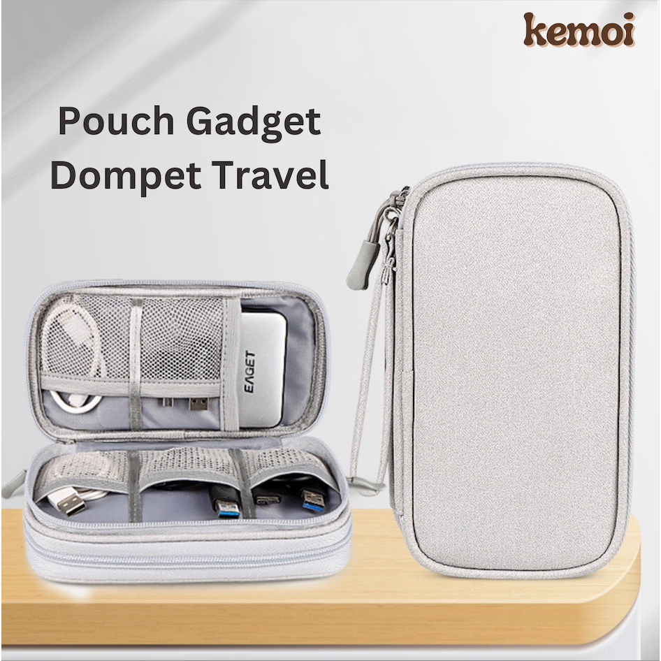 Jual Dompet Travel Double Layers Zipper Organizer Gadget Pouch Carry ...