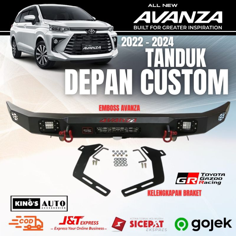 Jual Tanduk Depan Besi Pengaman Bumper Depan Model Custom Emboss AVANZA ...