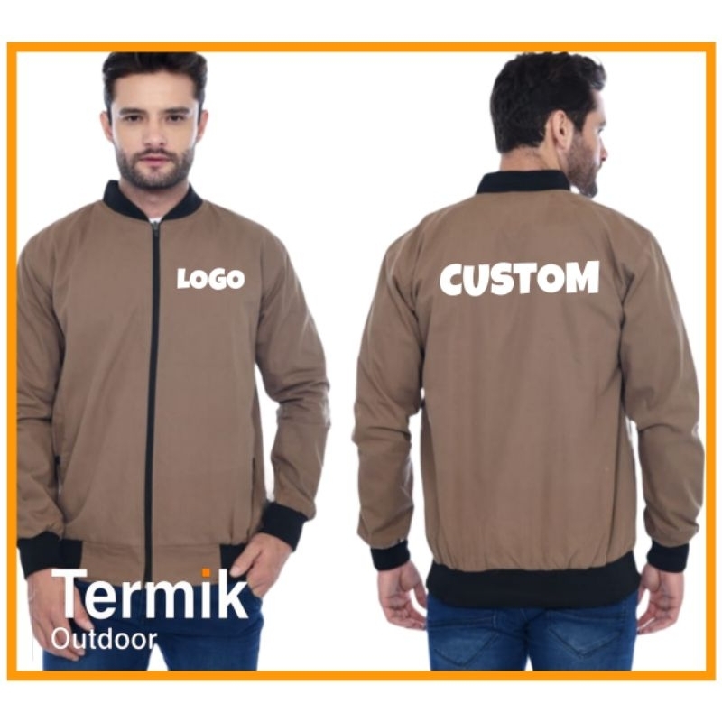 Jual Jaket Bomber Canvas Custom Jaket Custom Logo dan Design Jaket ...