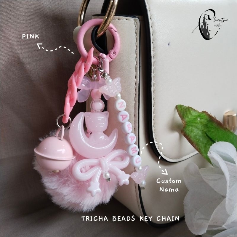 Jual [CHANTRA CASTLE] TRICHA BEADS KEY CHAIN / GANTUNGAN KUNCI MANIK ...