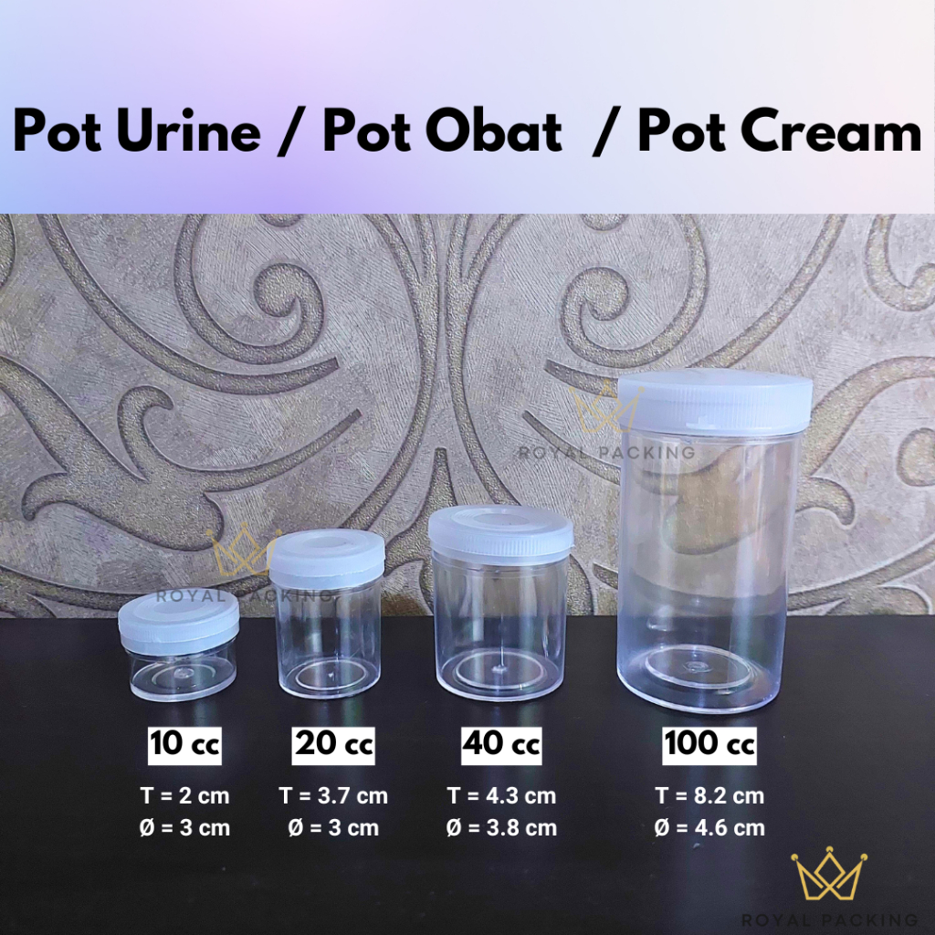 Jual [RP] Pot Urine / Pot Cream / Container Obat / Botol Plastik 10 20 ...