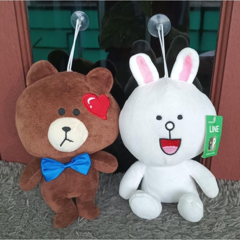 Jual Paket Berdua Boneka Ganca Line Cony Dan Brown (Gantungan Kaca ...