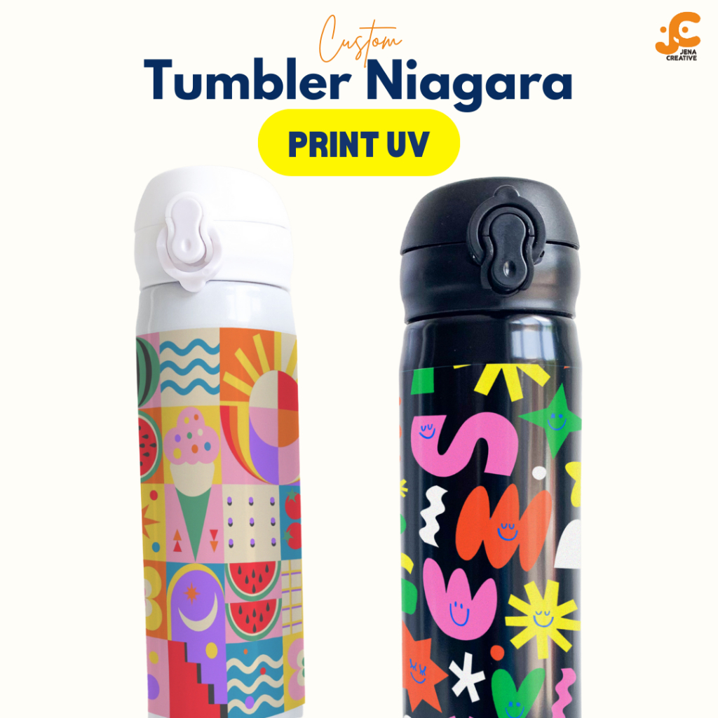 Jual Tumbler Custom Niagara Cetak UV/Print UV Nama/Logo/Merchandise ...
