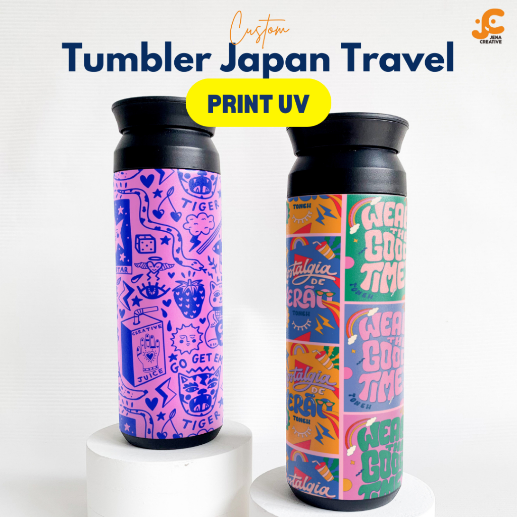 Jual Tumbler Custom Japan Travel Cetak UV/Print UV Nama/Logo ...