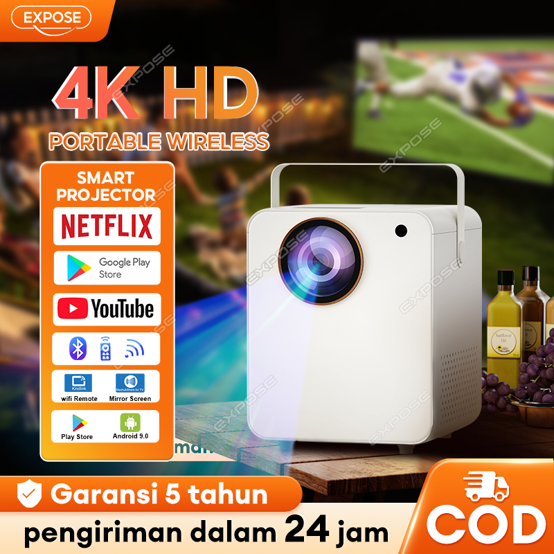 Jual Proyektor Mini Android Murah Portable Home Theater Phone Proyektor Wireless Bluetooth ...