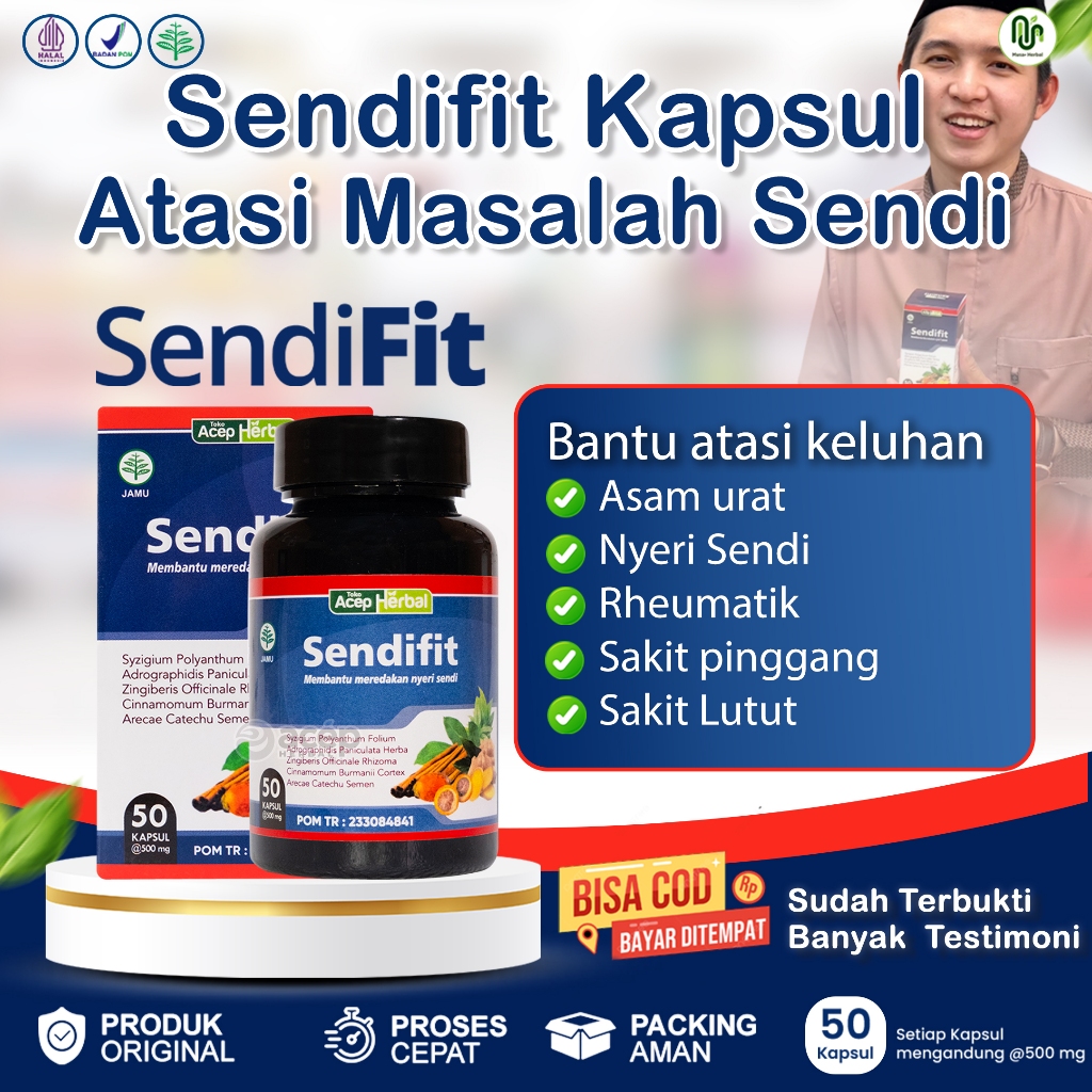 Jual Sendifit Original Obat Nyeri Sendi Syaraf Kejepit Asam Urat ...
