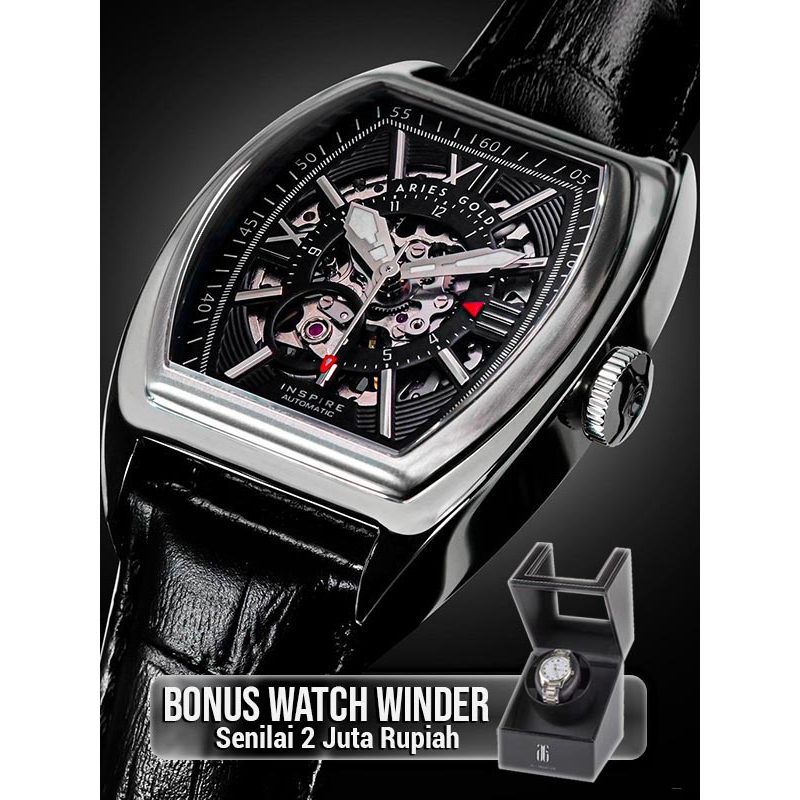 Jual [BONUS WATCH WINDER Rp 2JT + MUG] Jam Tangan Pria Aries Gold ...