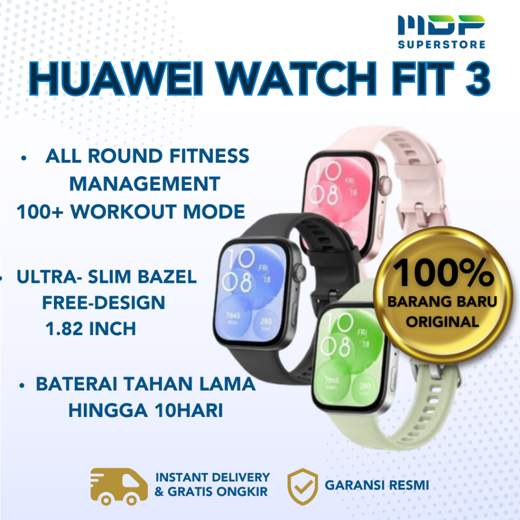 Jual HUAWEI WATCH FIT 3 SMARTWATCH FIT 3 ULTRA SlLIM JAM TANGAN DIGITAL ...